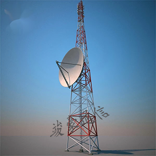 Self Supporting Cell Phone Signal Broadcasting Antenna Fm Radio Station Communications Iron 3 ...